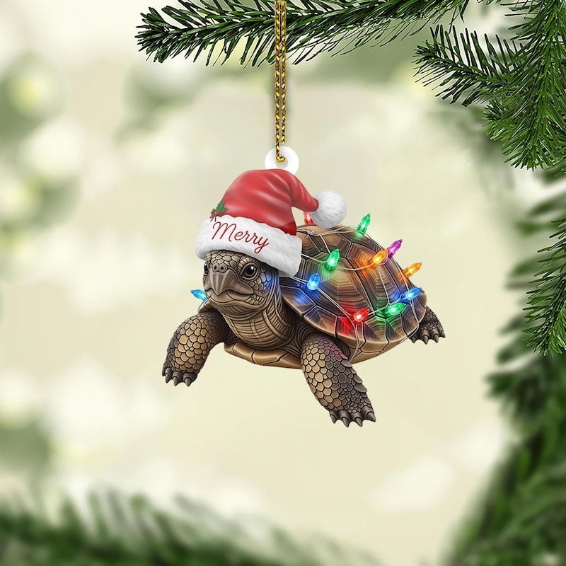 Turtle Christmas Ornament - Etsy