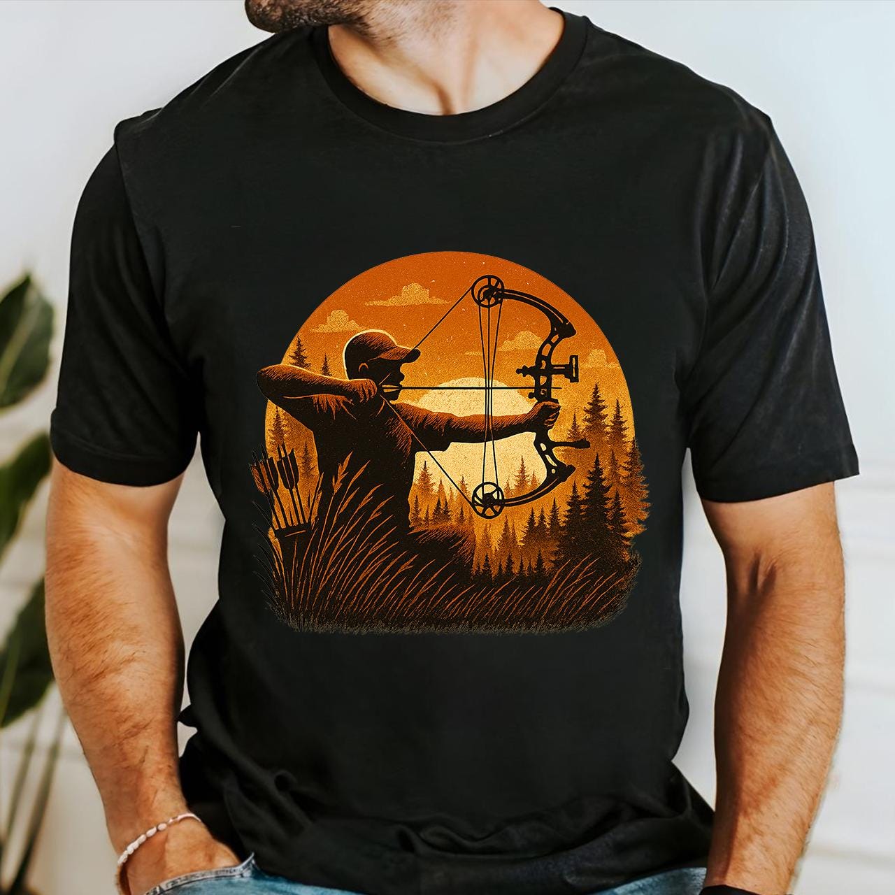 Bow Hunter PNG, Archery Hunting Sunset Design, Rustic Outdoors ...