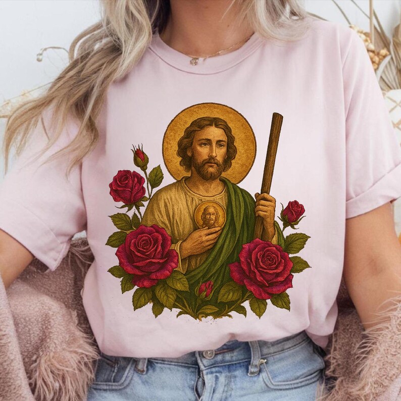 Saint Jude Thaddeus, a PNG Design Pack With a Transparent Background for Black and White ...