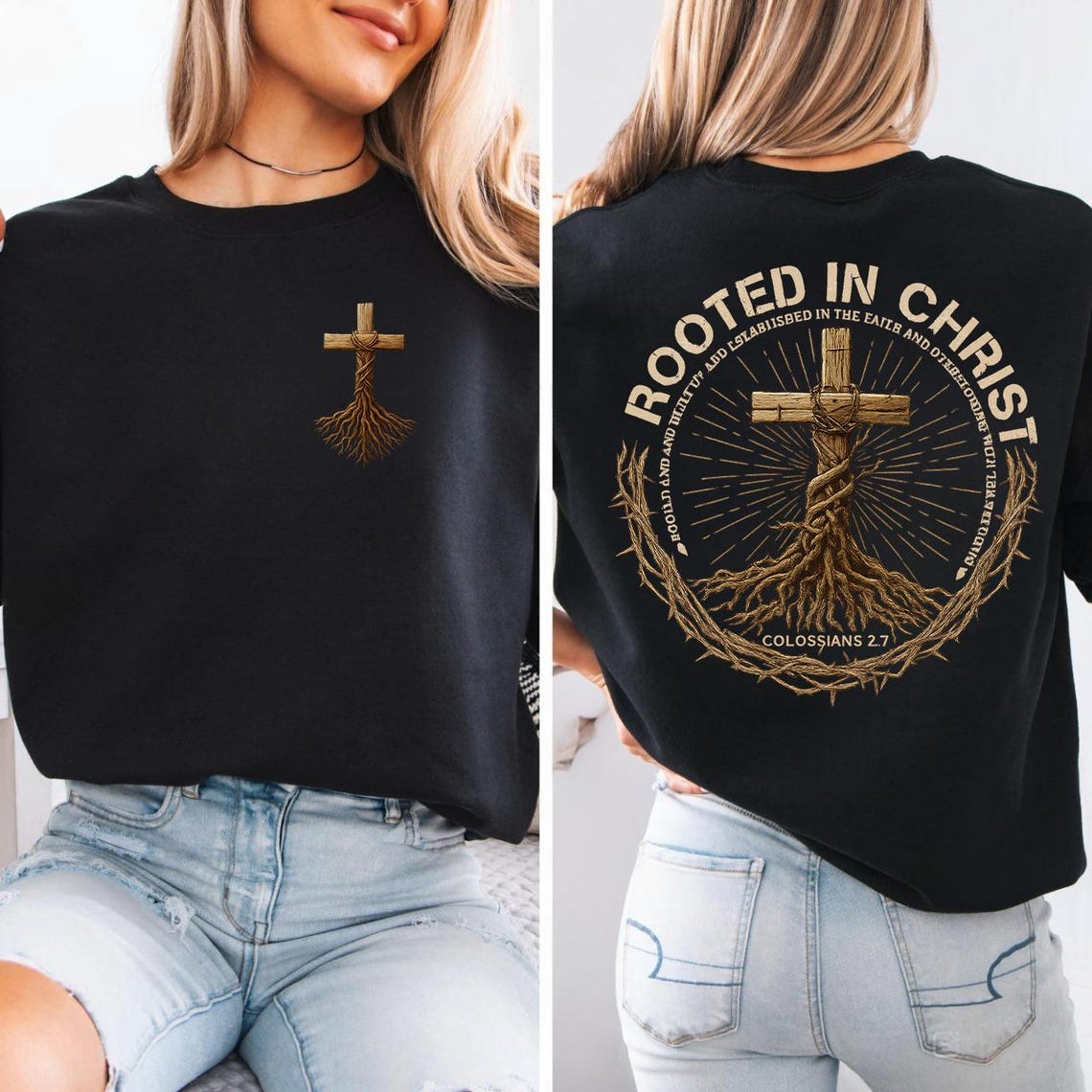 Rooted in Christ PNG | Christian Cross With Roots Bible Verses ...
