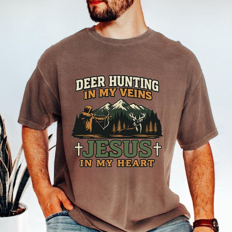 Deer Hunting in My Veins Jesus in My Heart PNG, Christian Hunter Quote ...