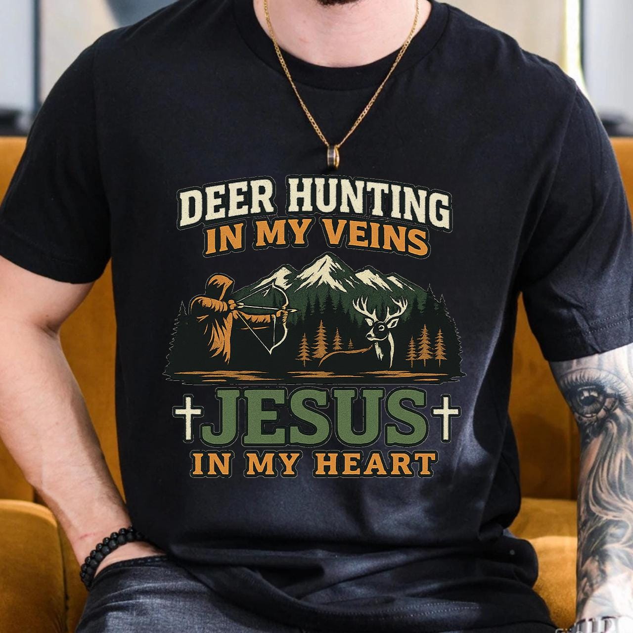 Deer Hunting in My Veins Jesus in My Heart PNG, Christian Hunter Quote ...