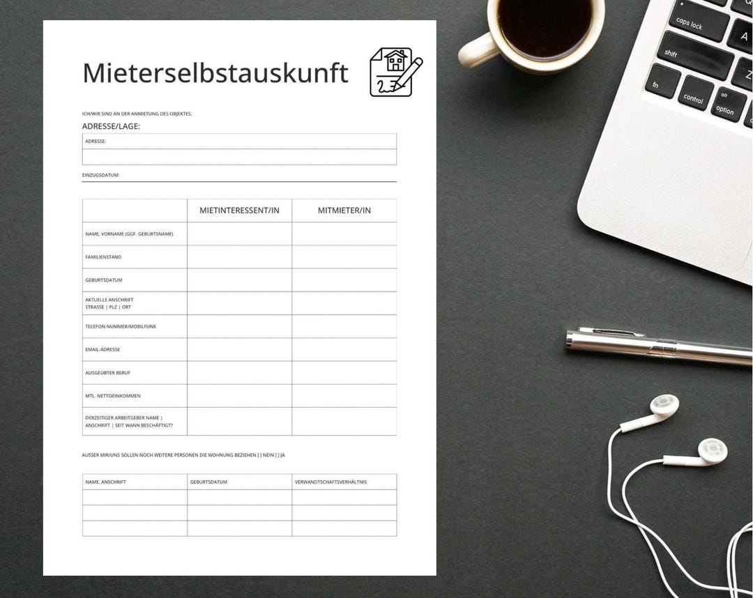 Schone Was Ist Eine Selbstauskunft Fur Vermieter Bild
