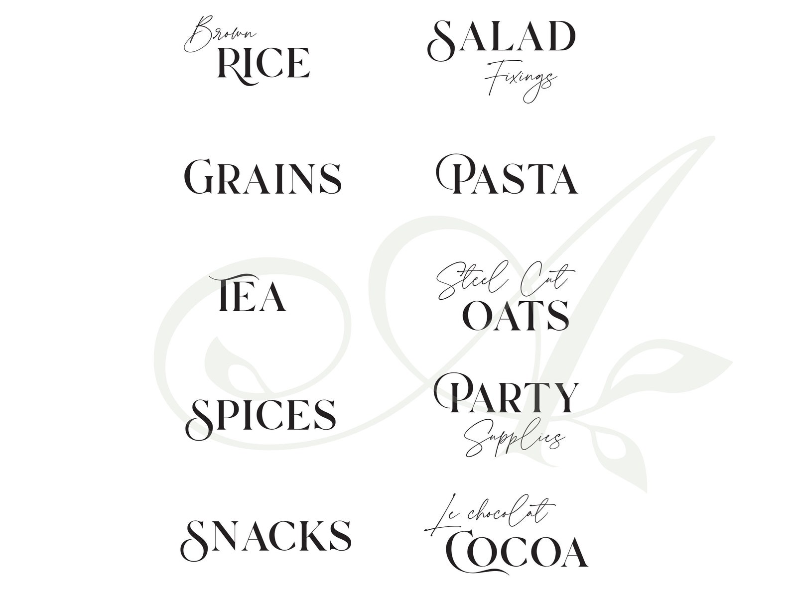 Pretty, Printable Pantry Labels - Etsy