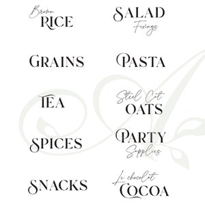 Pretty, Printable Pantry Labels - Etsy