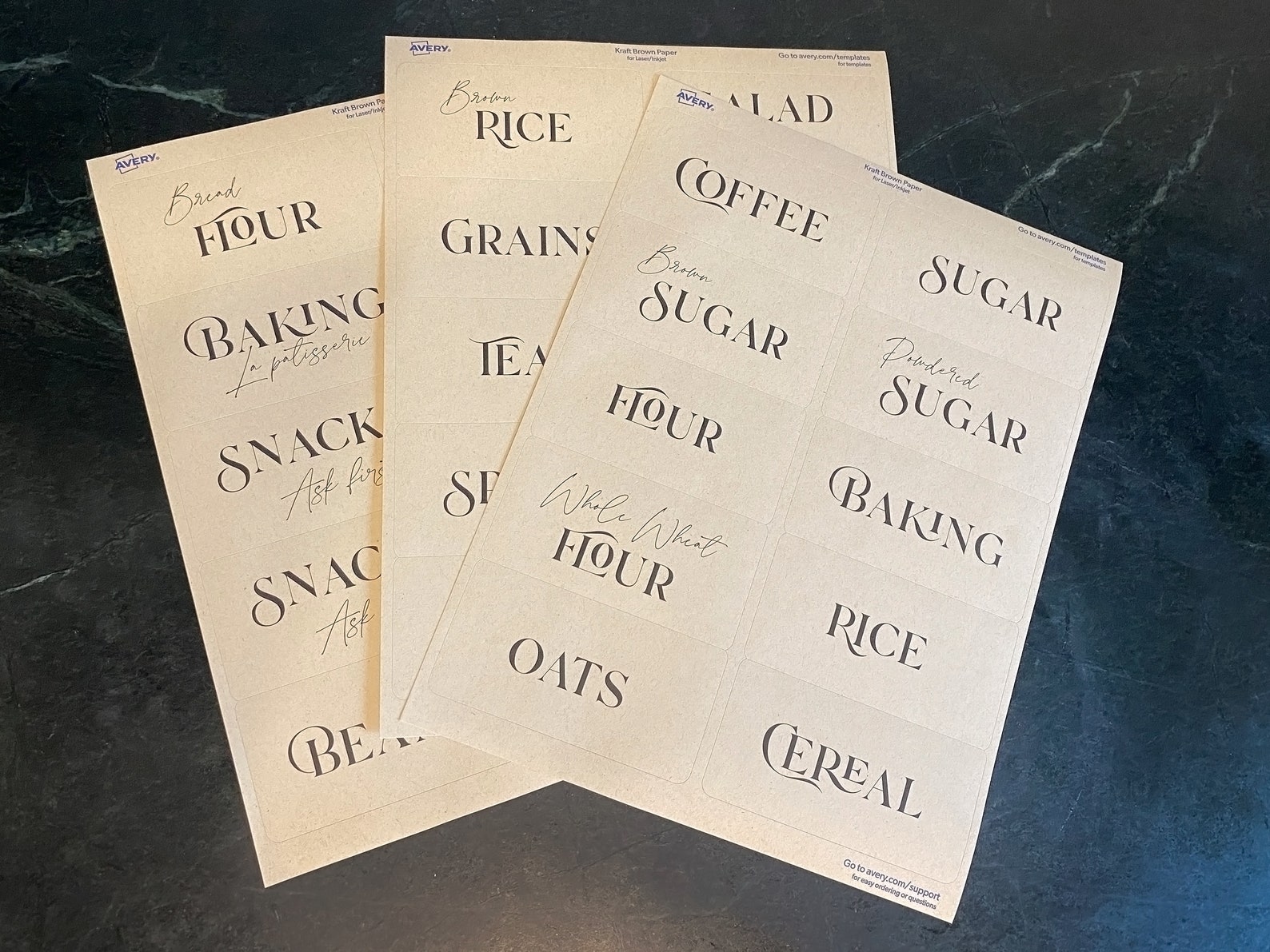 Pretty, Printable Pantry Labels - Etsy