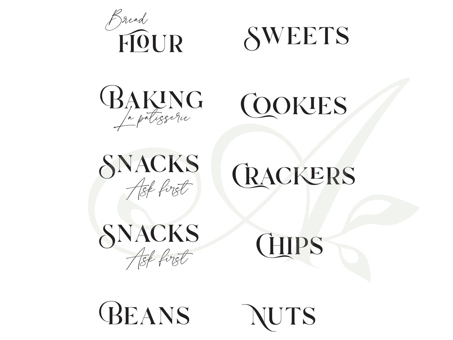 Pretty, Printable Pantry Labels - Etsy