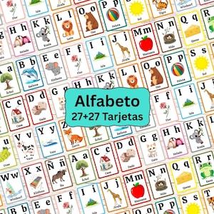 Tarjetas Del Alfabeto - Spanish Flashcards - Alphabet Flashcards ...