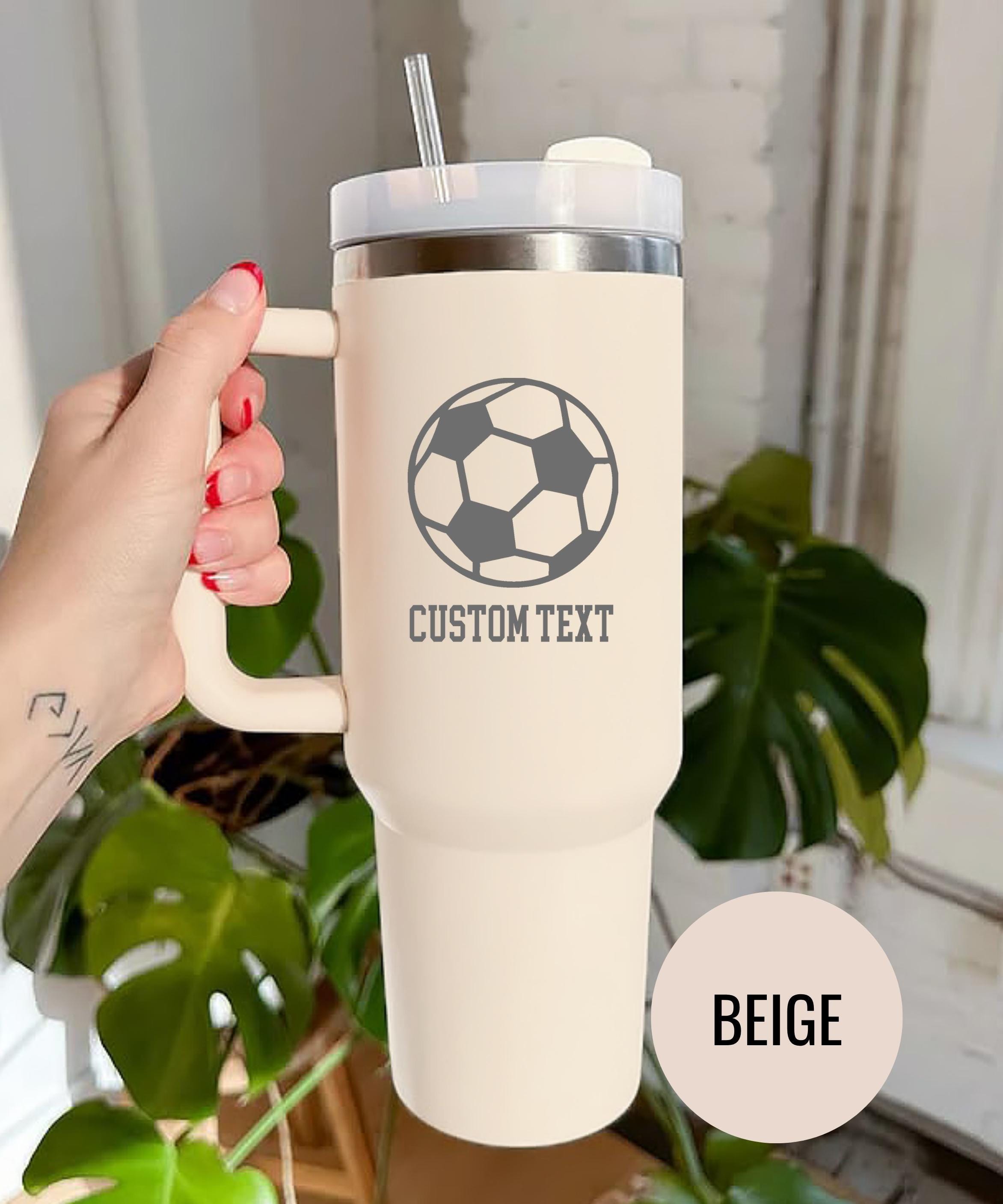 Custom Football Tumbler Engraved Name Cup Personalized Sports Gift Team ...