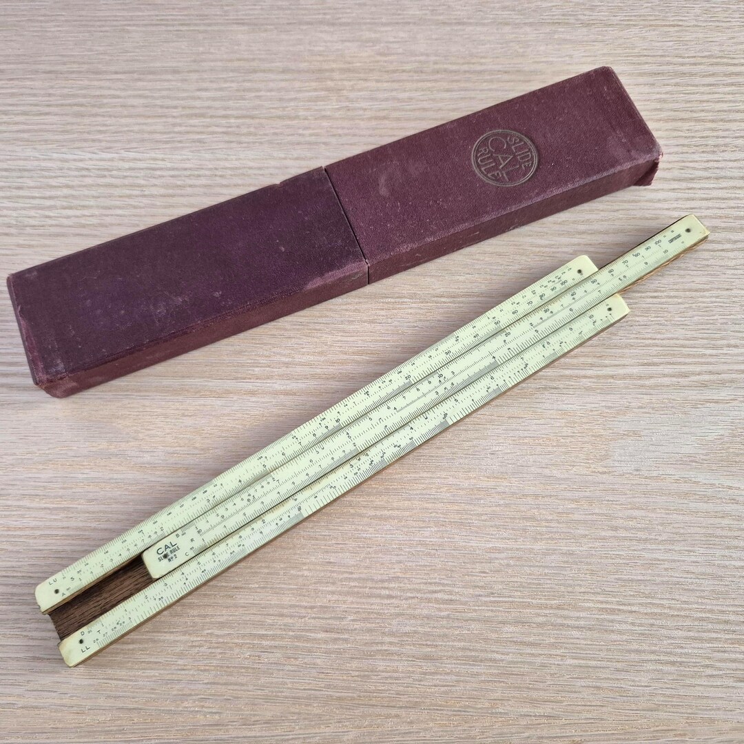 VINTAGE CAL Slide Rule With Original Box | Mid Century Engineer Tool ...