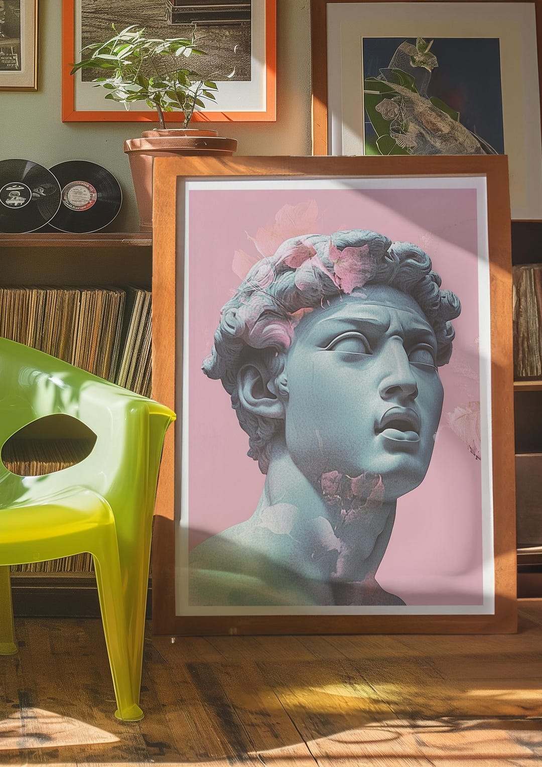 Floral Muse – Classical Bust Floral Wall Art Digital Download - Etsy