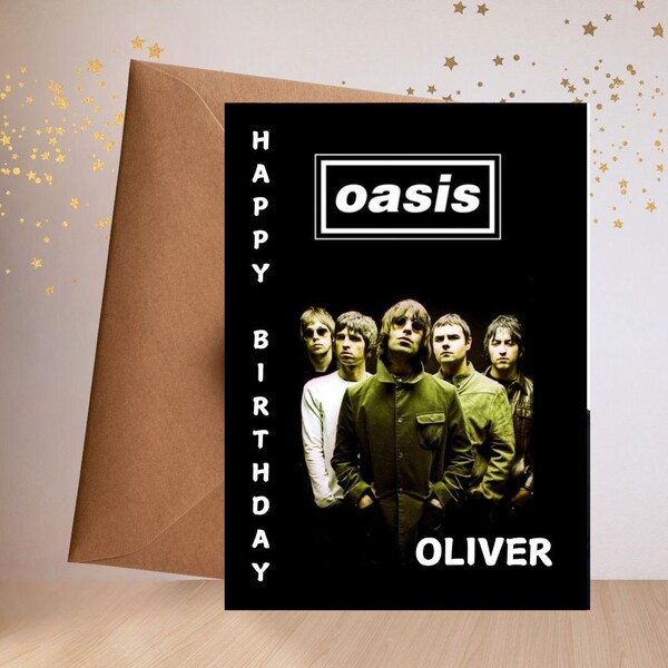 Oasis Birthday Card - Etsy UK