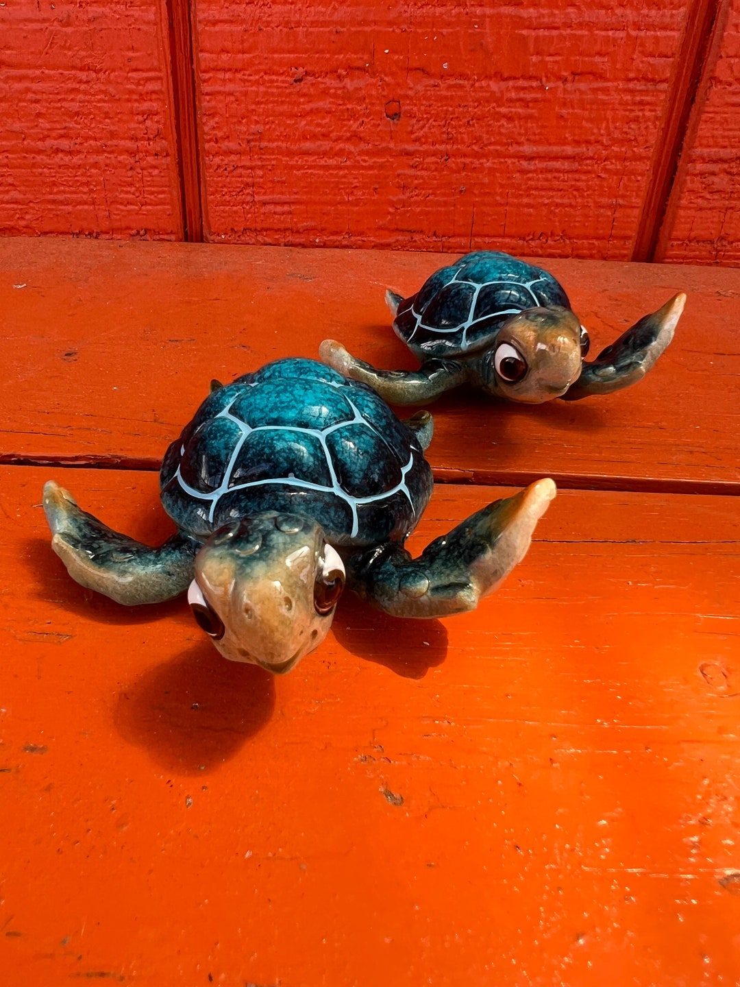 Big Eye Turtle Figurine squirt - Etsy