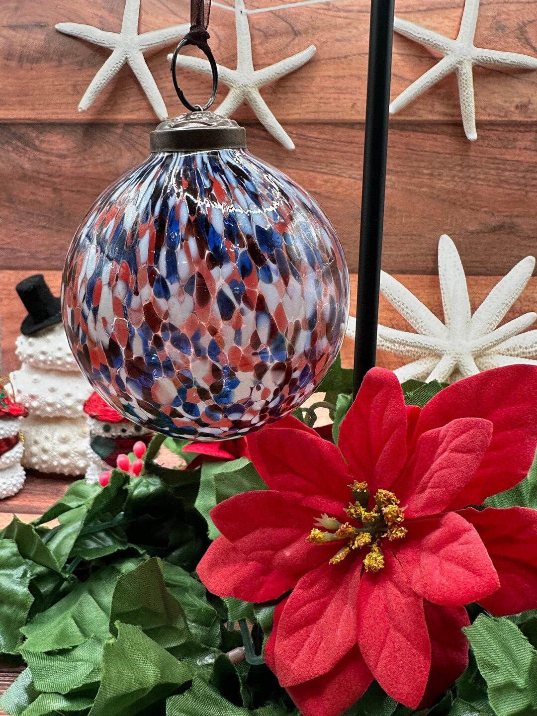 3" Multi Cheena Glass Hanging Bauble - Etsy