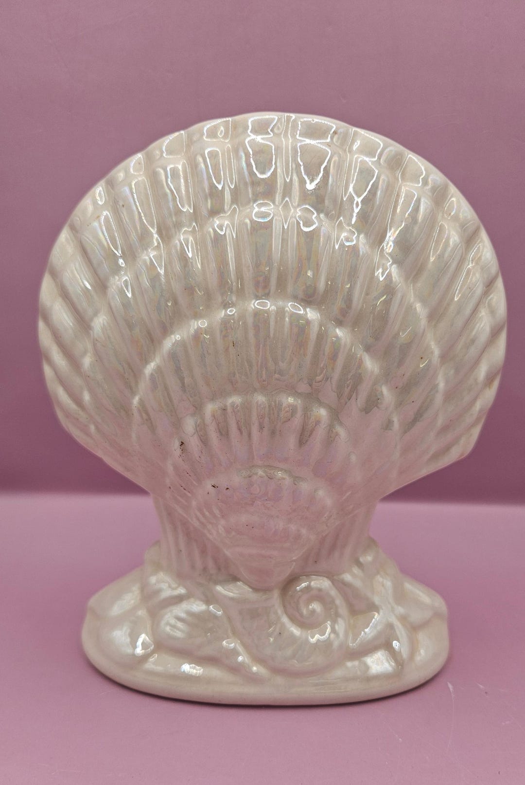 Vintage Ceramic Shell Vase by Larry Laslo for Mikasa 1980s Coastal ...