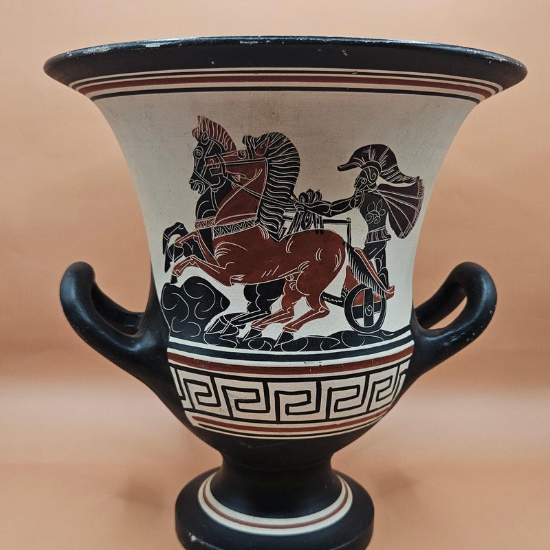 Greek Key Vase - Etsy