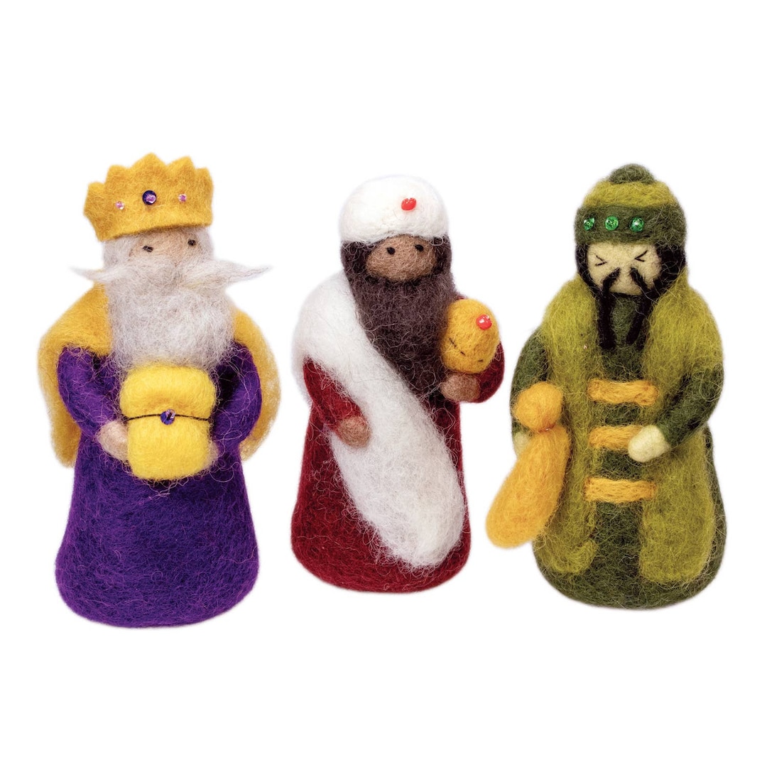 Wool Felt Three Kings Nativity Set - Etsy