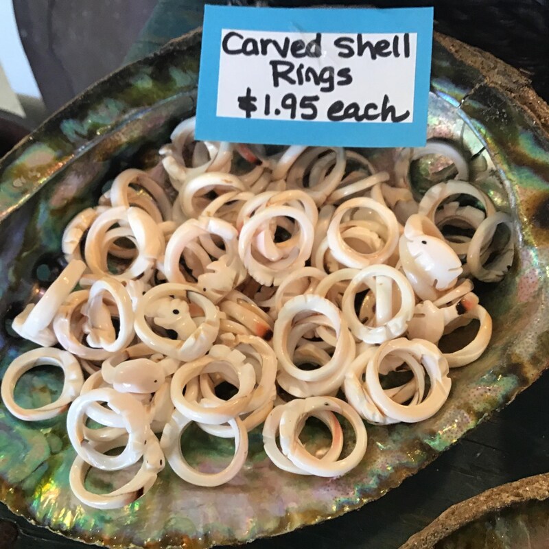 Carved Shell Ring - Etsy