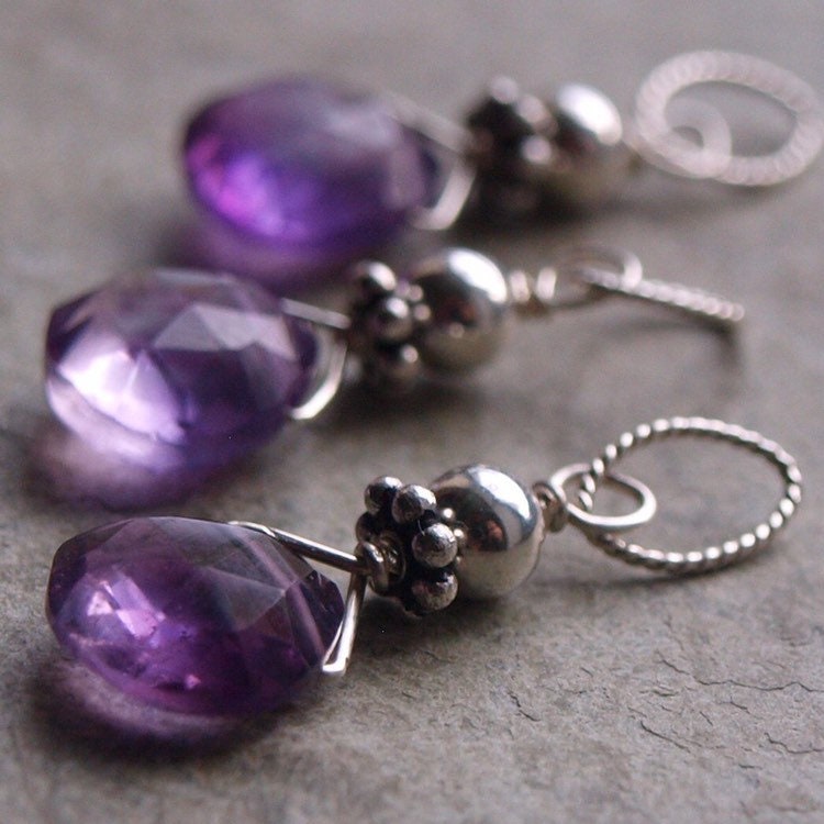 Amethyst Charm Pendant 55 | Etsy