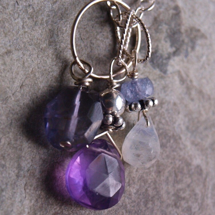 Amethyst Charm Pendant 55 | Etsy