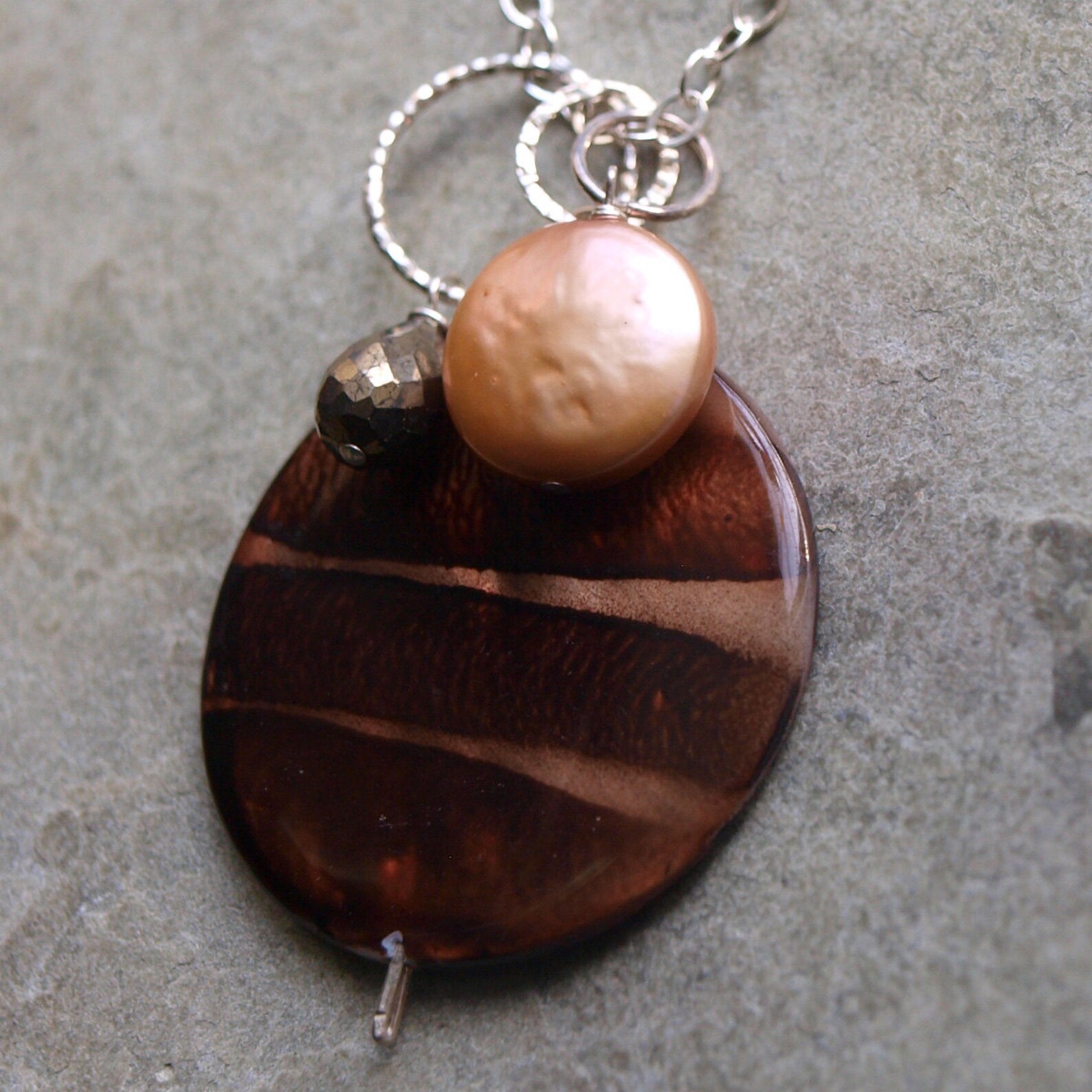 Large Shell Charm Pendant | Etsy