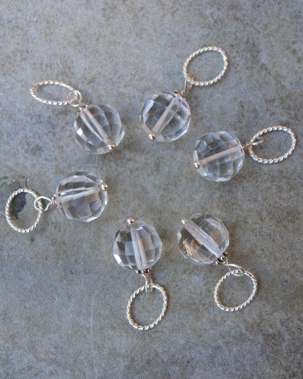 Clear Quartz Ball Charm Pendant 32 | Etsy