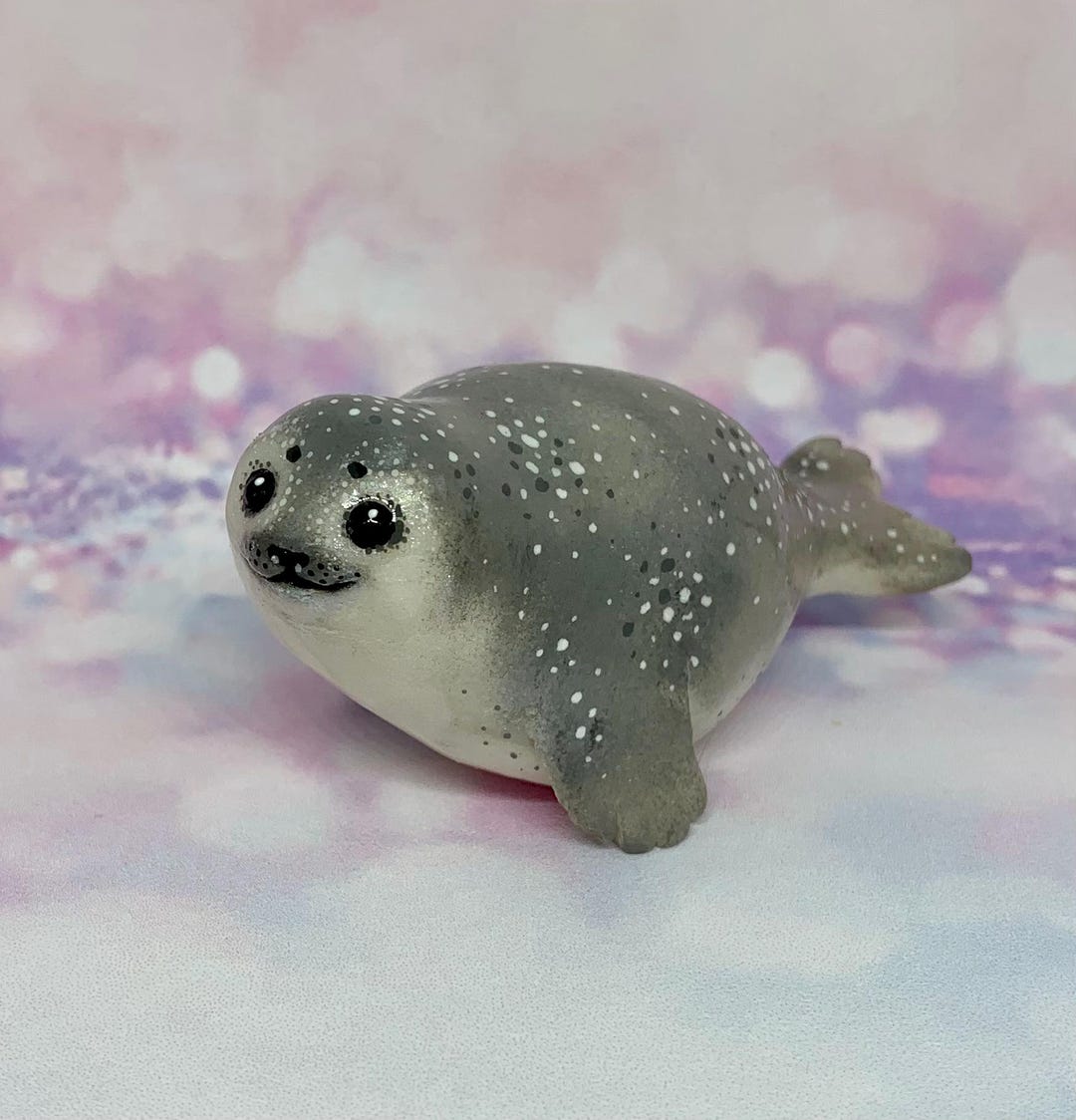 Mini Seal Polymer Clay Handmade Figurine - Etsy