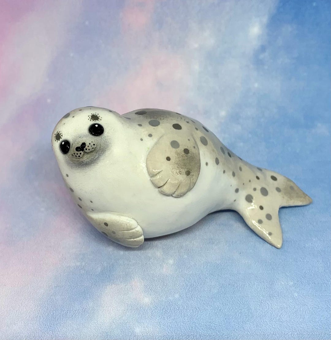 Mini Seal Polymer Clay Handmade Figurine - Etsy