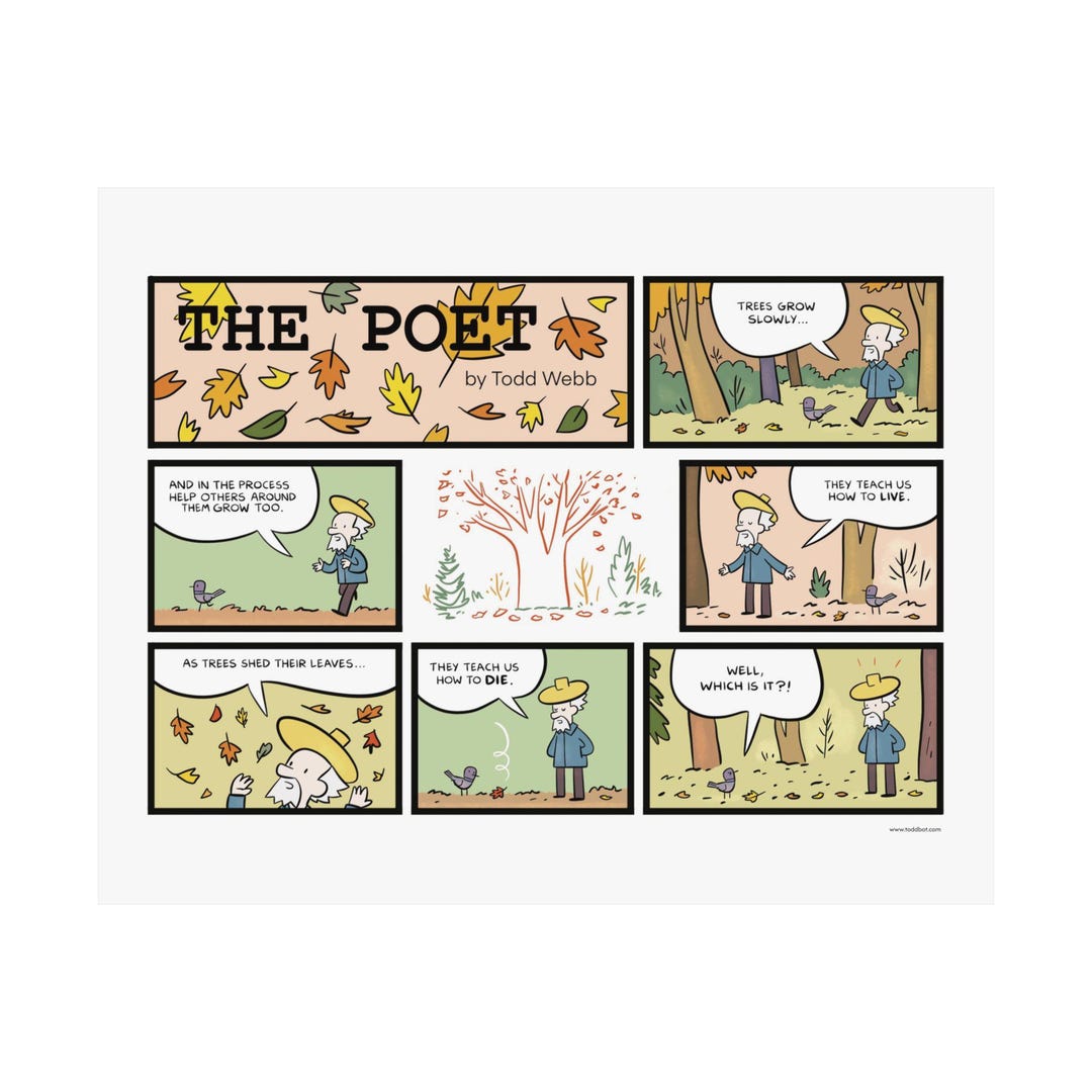 Poster Print - the Poet Comic Strip - Etsy