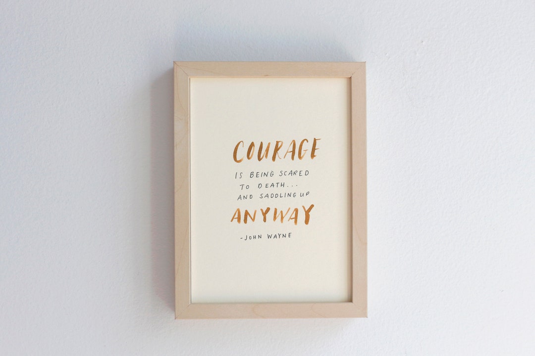 Art Print, Lettering, John Wayne Quote - Etsy