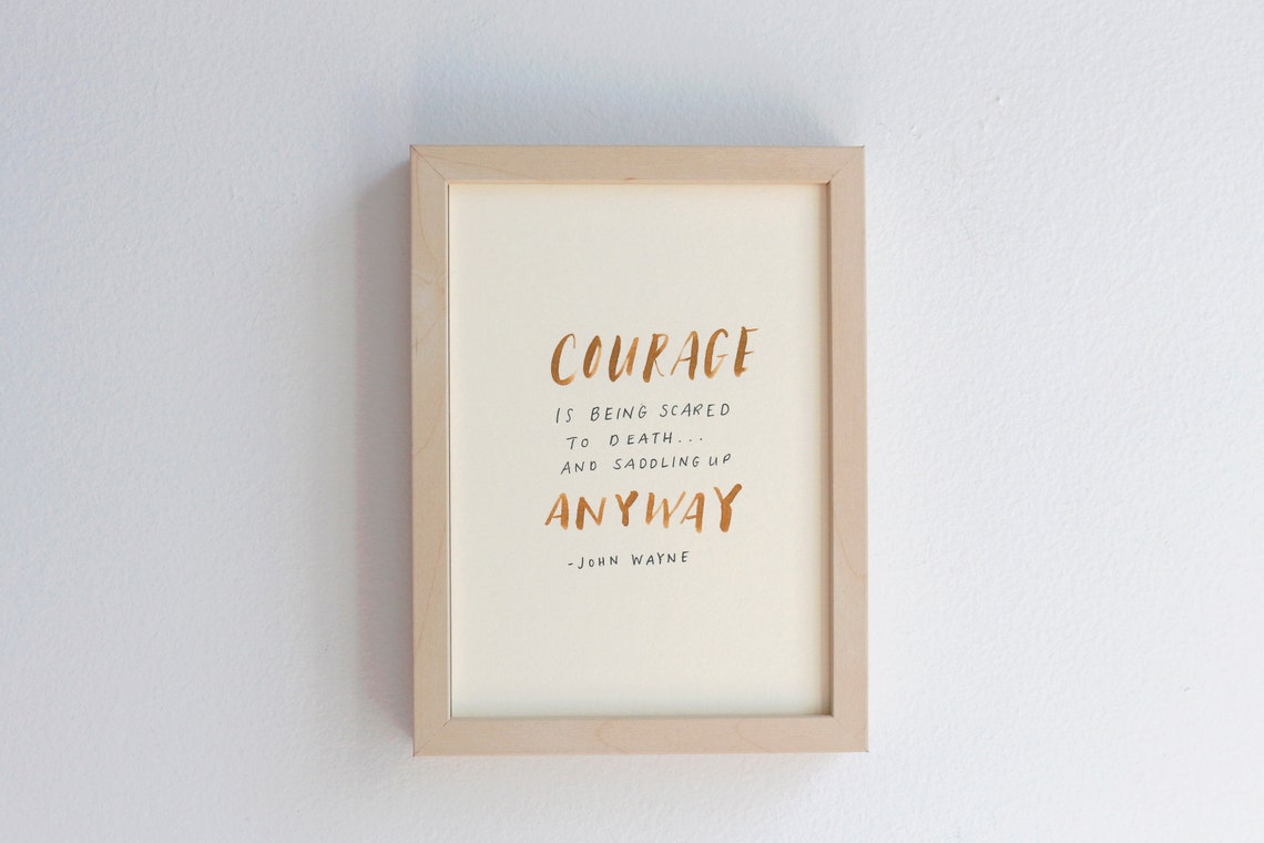 Art Print Lettering John Wayne Quote | Etsy