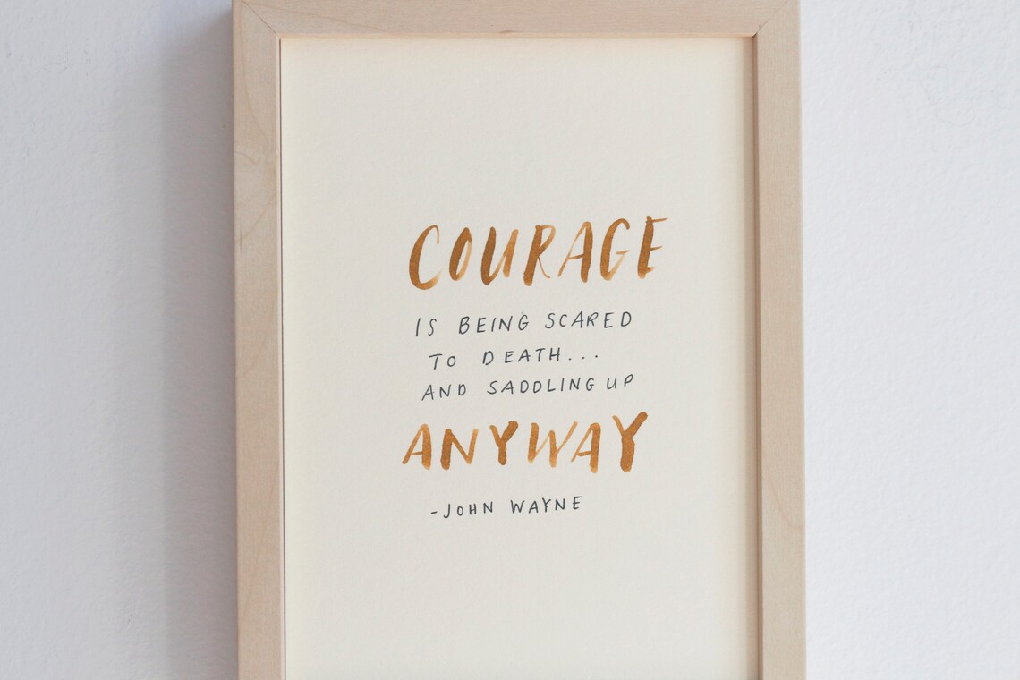 Art Print Lettering John Wayne Quote | Etsy