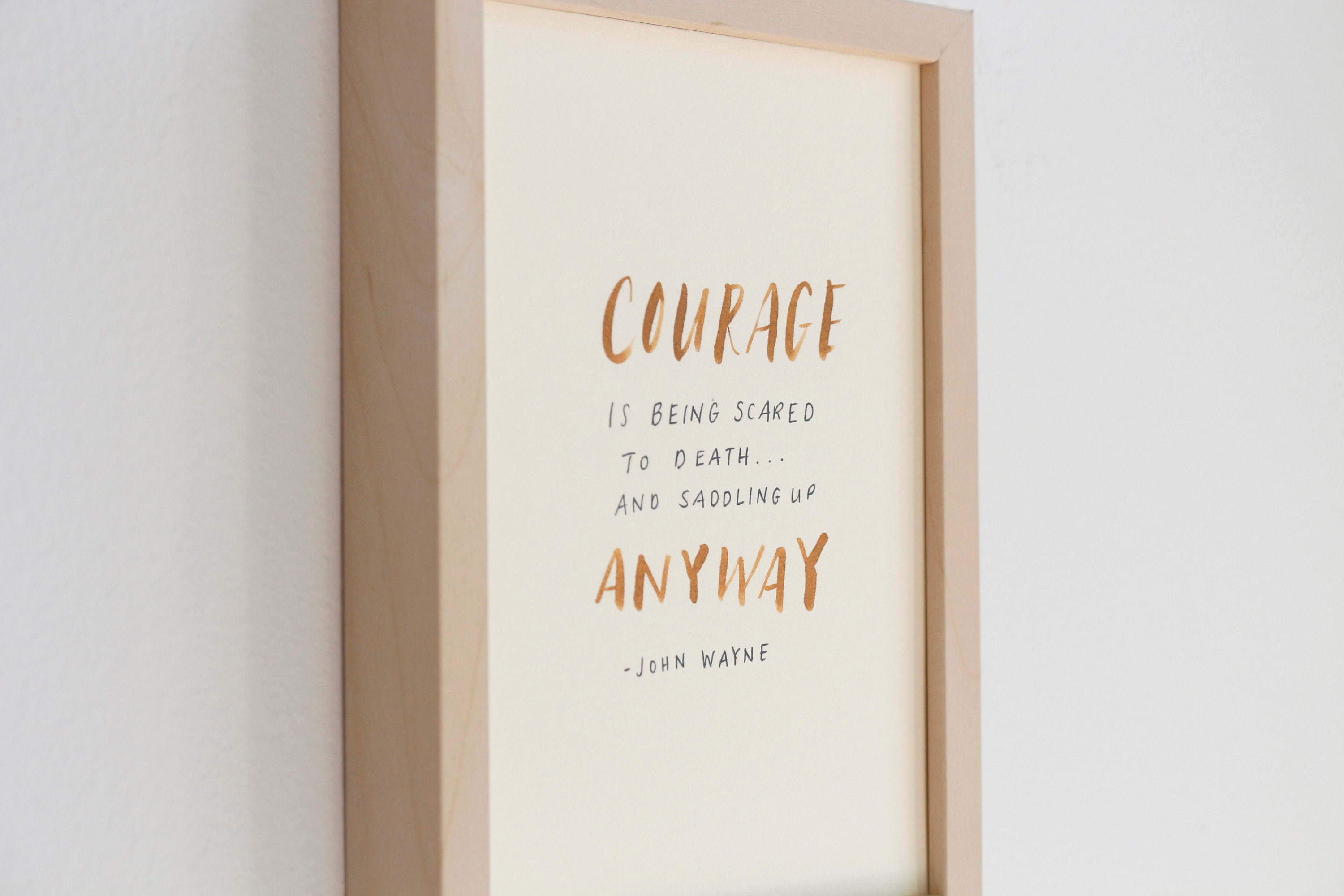 Art Print Lettering John Wayne Quote - Etsy