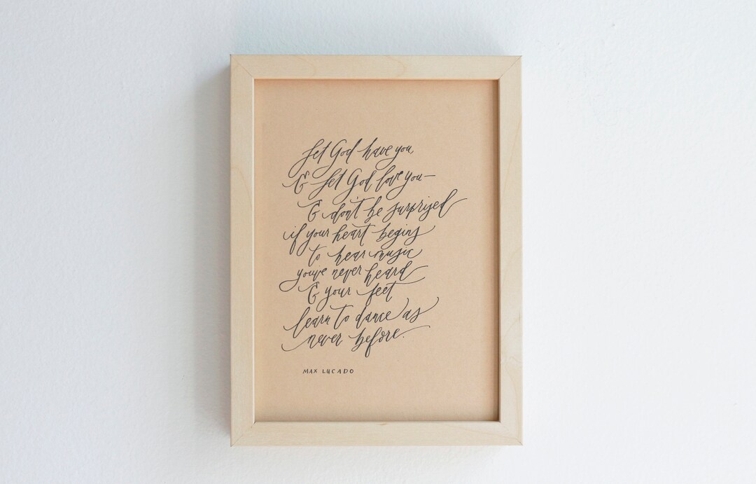 Art Print, Calligraphy, Max Lucado Quote - Etsy