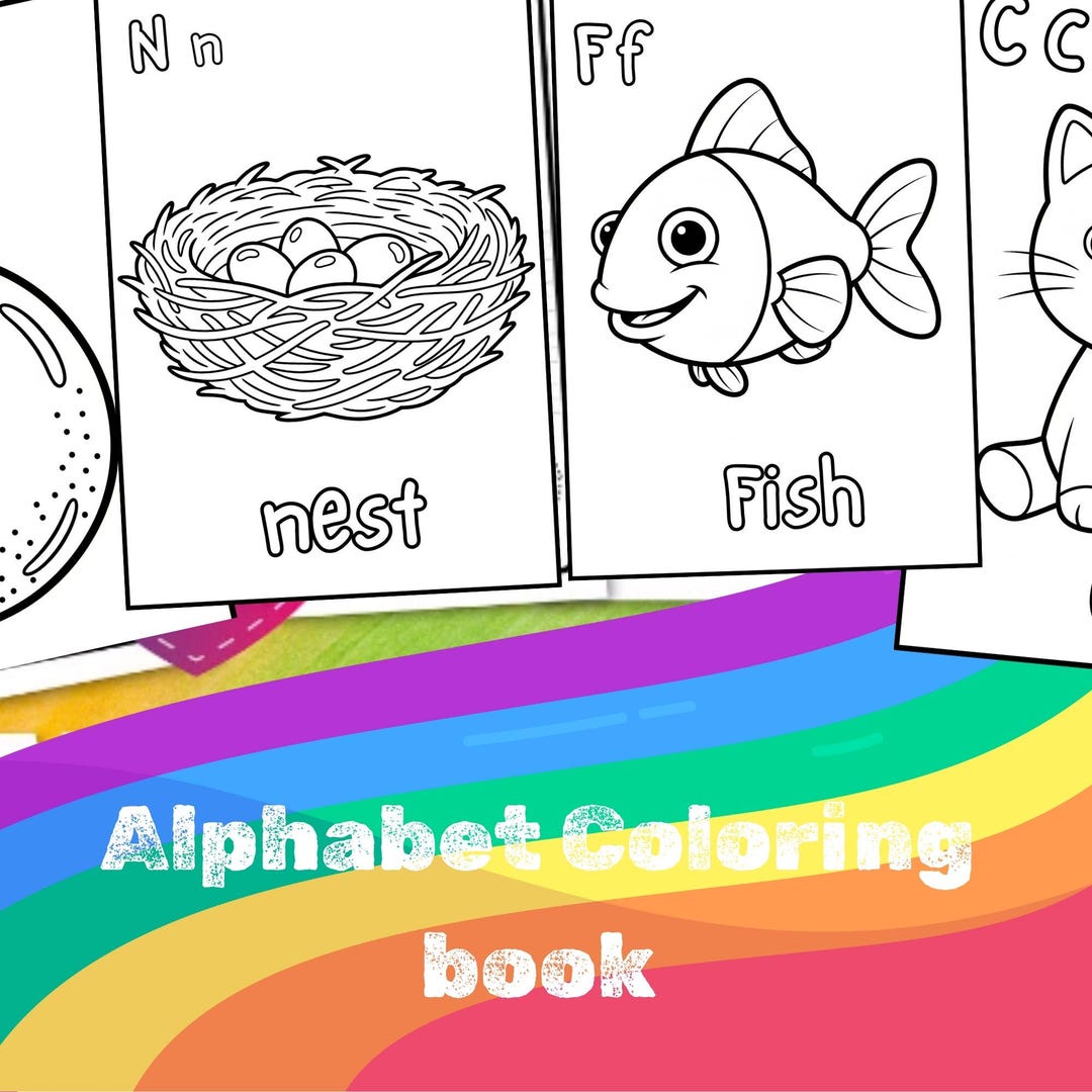 Printable Alphabet Coloring Pages, A-Z Coloring, Book for Kids, Toddler ...