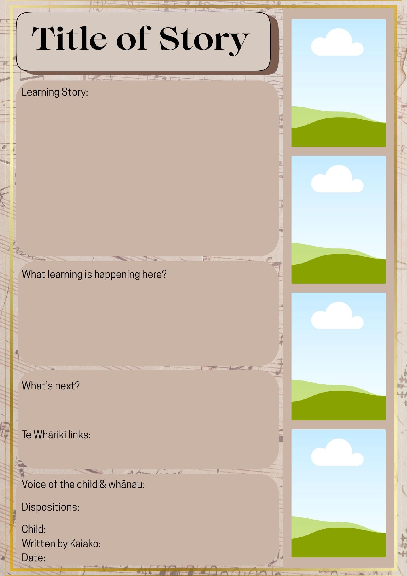 Editable Learning Story Template and More | Te Whāriki Aligned | NZ ECE ...