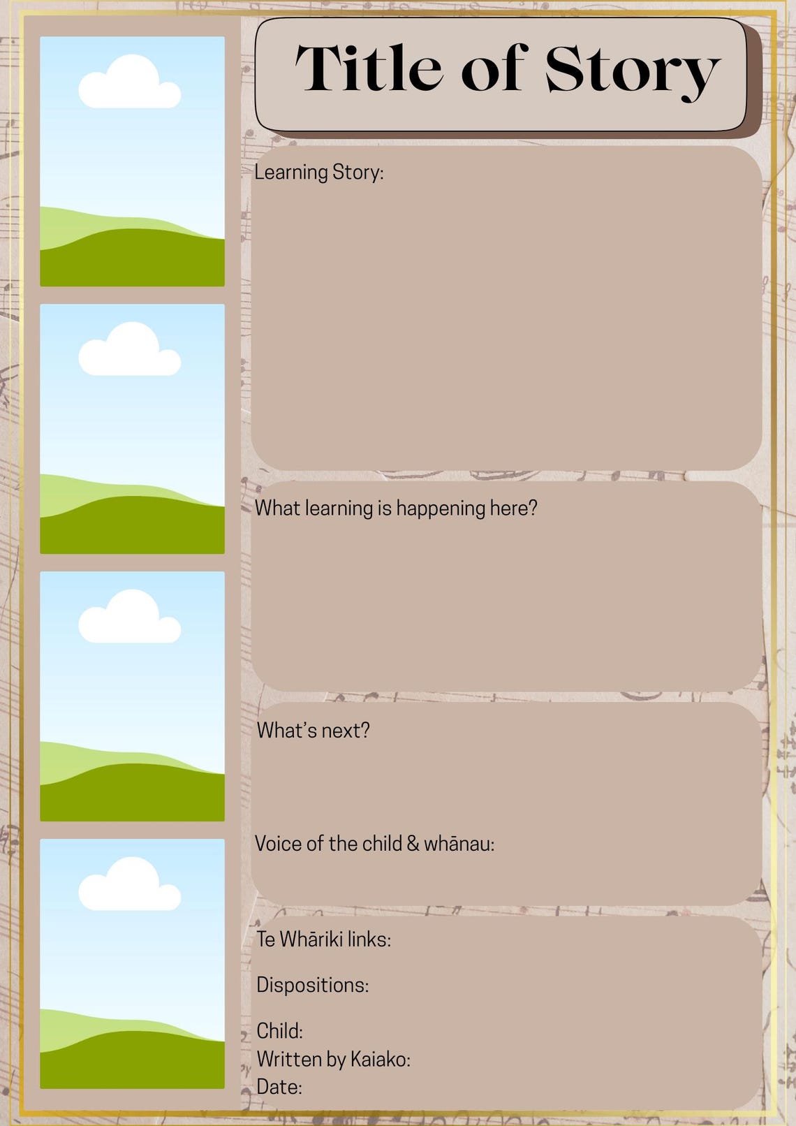 Editable Learning Story Template and More | Te Whāriki Aligned | NZ ECE ...