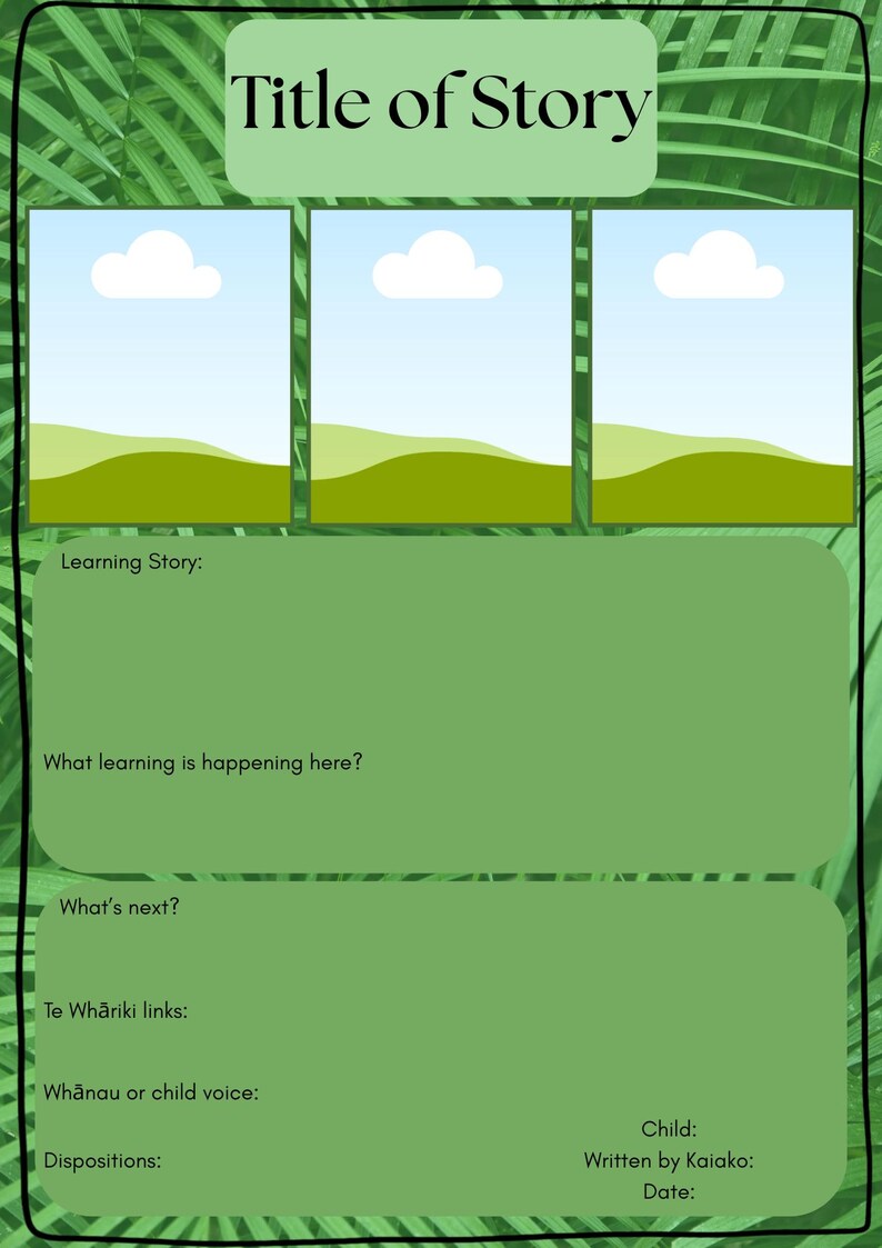 Editable ECE Learning Story Templates Plus More. Canva for Early ...