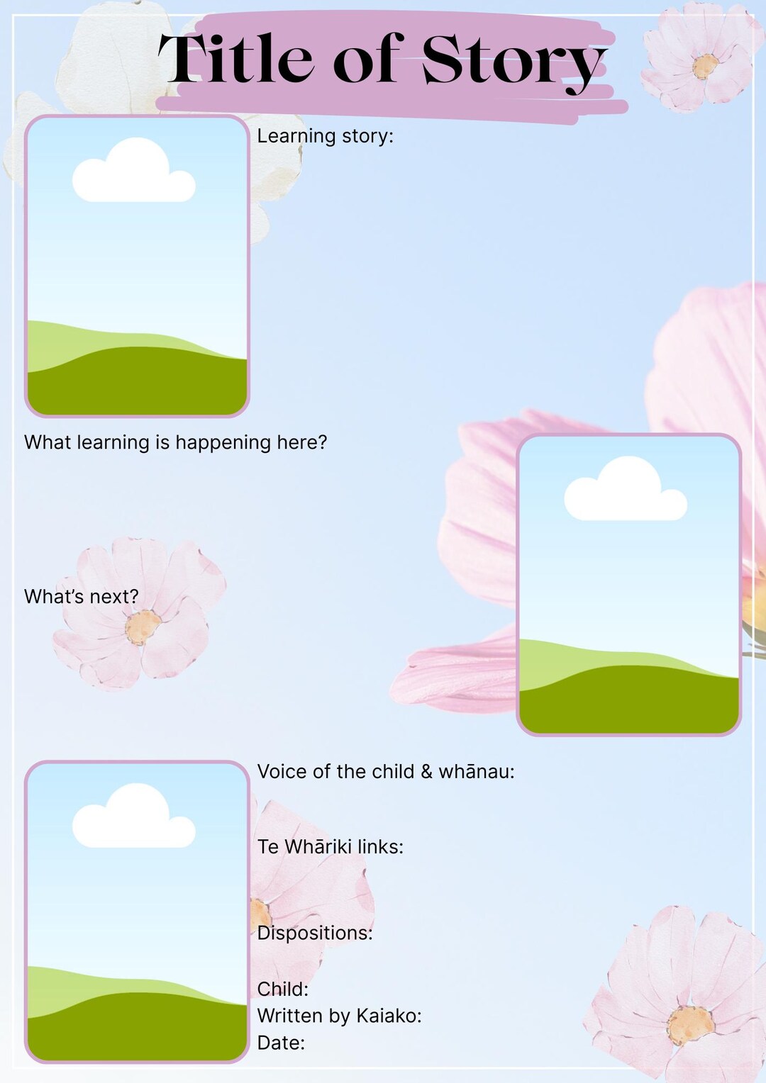 Editable Learning Story Template and More | Te Whāriki Aligned | NZ ECE ...