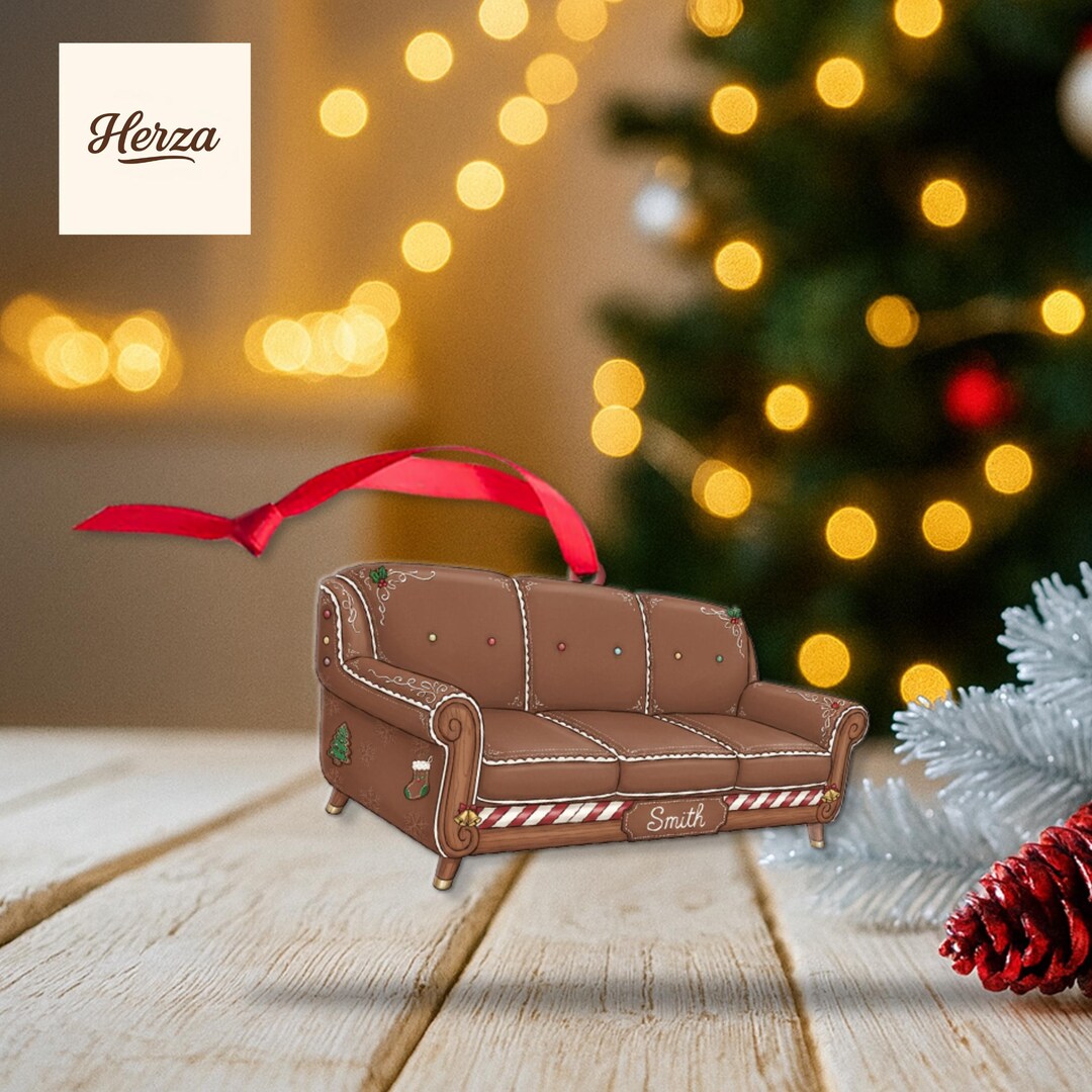 Personalized Gingerbread Couch Ornament 2025 Customized With Name New ...
