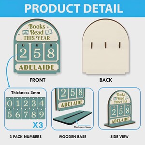 PERSONALIZABLE Wooden Kids Book Tracker, CUSTOMIZABLE Books Read This ...
