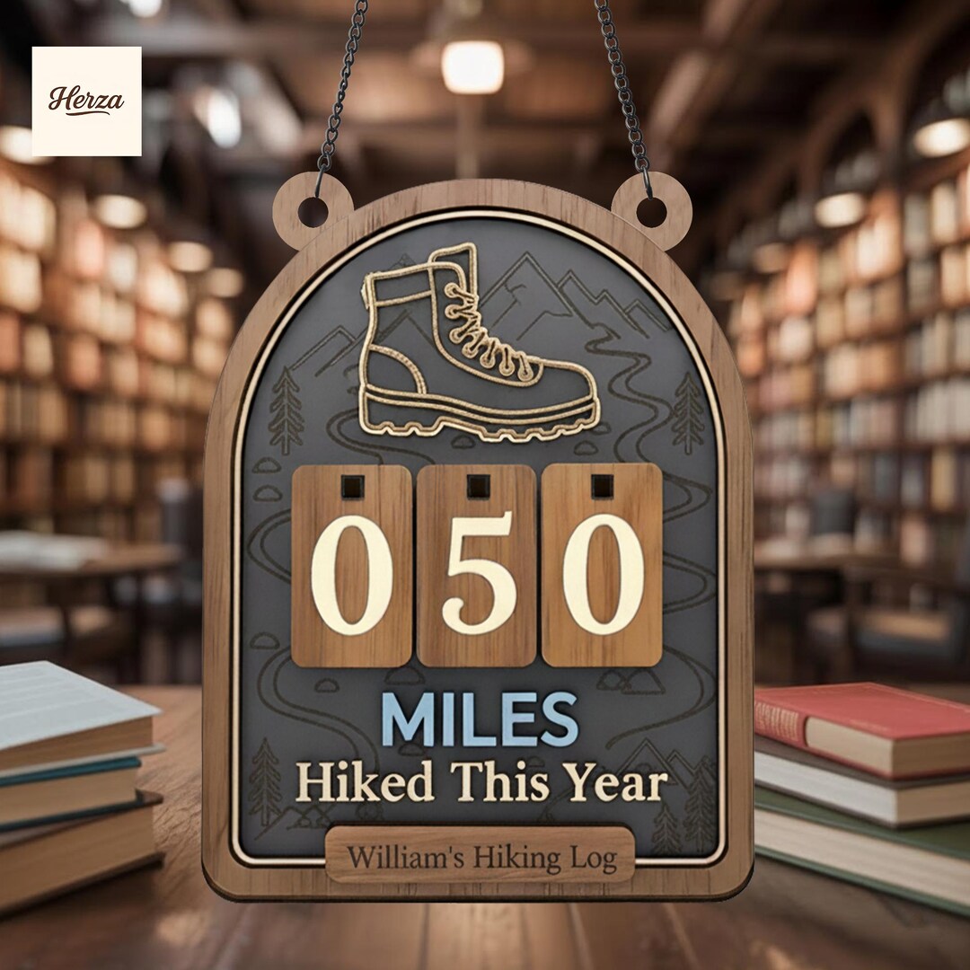 CUSTOMIZABLE Hiking Mileage Sign, PERSONALIZABLE Wooden Trail Log Decor ...