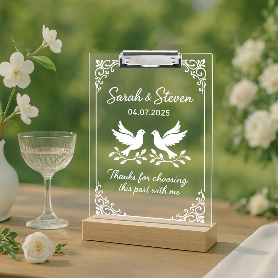 Personalized Wedding Menu Clipboard - Custom Clipboard for Ceremony ...