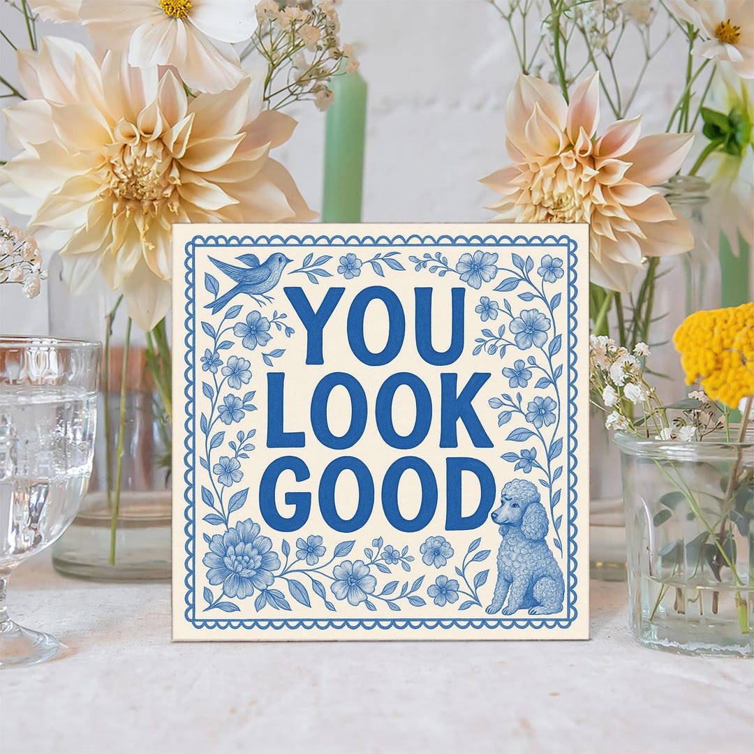 You Look Good Pet Bathroom Sign – Funny Dog or Cat Wood Wall Decor ...