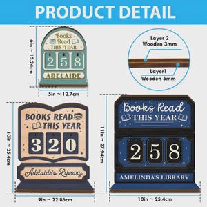 PERSONALIZABLE Wooden Kids Book Tracker, CUSTOMIZABLE Books Read This ...