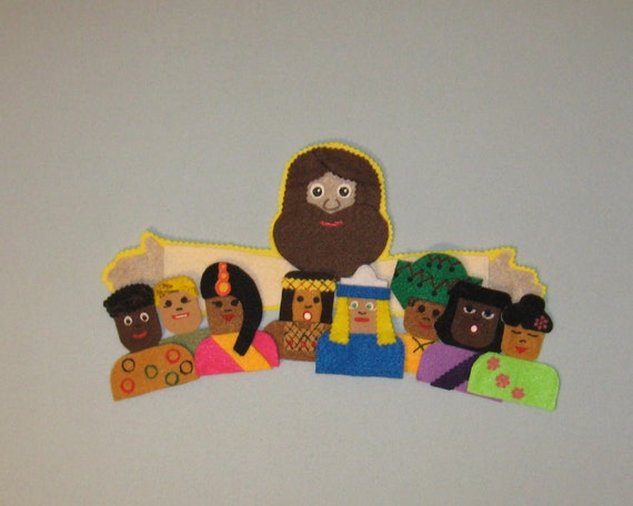 Jesus Loves the Little Children Felt Character Set 2 - Etsy