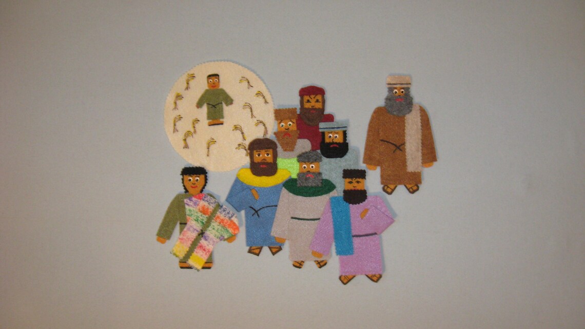 Joseph Coat of Colors Felt Character Set - Etsy