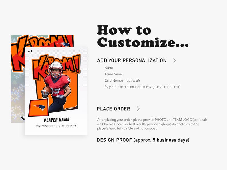 Custom Sports Cards Kaboom! - Etsy