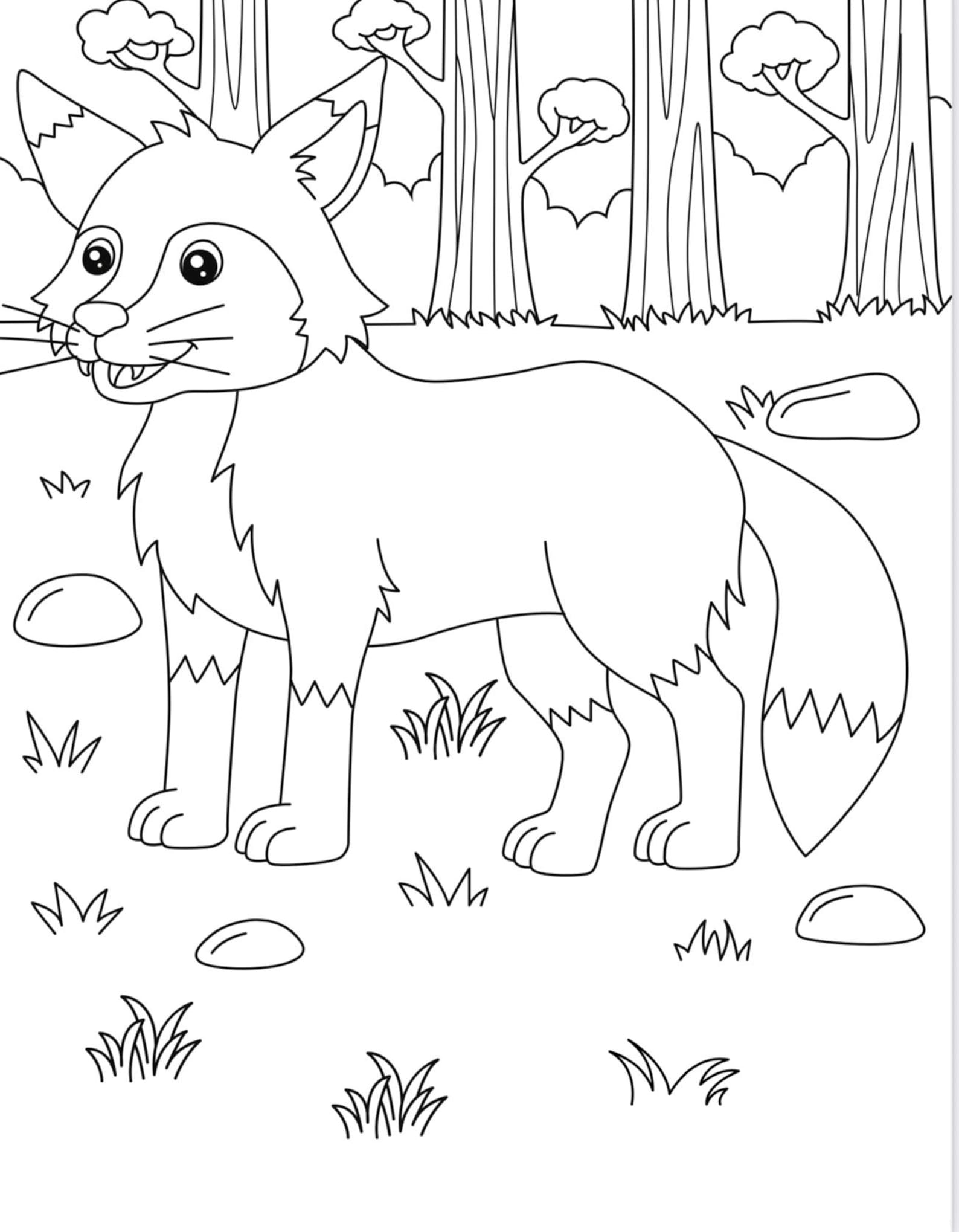 10 Bold and Easy Animal Coloring Pages for Kids - Etsy