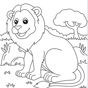 10 Bold and Easy Animal Coloring Pages for Kids - Etsy